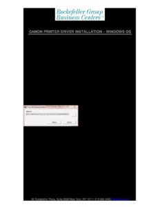 Printer Driver Instructions - Windows