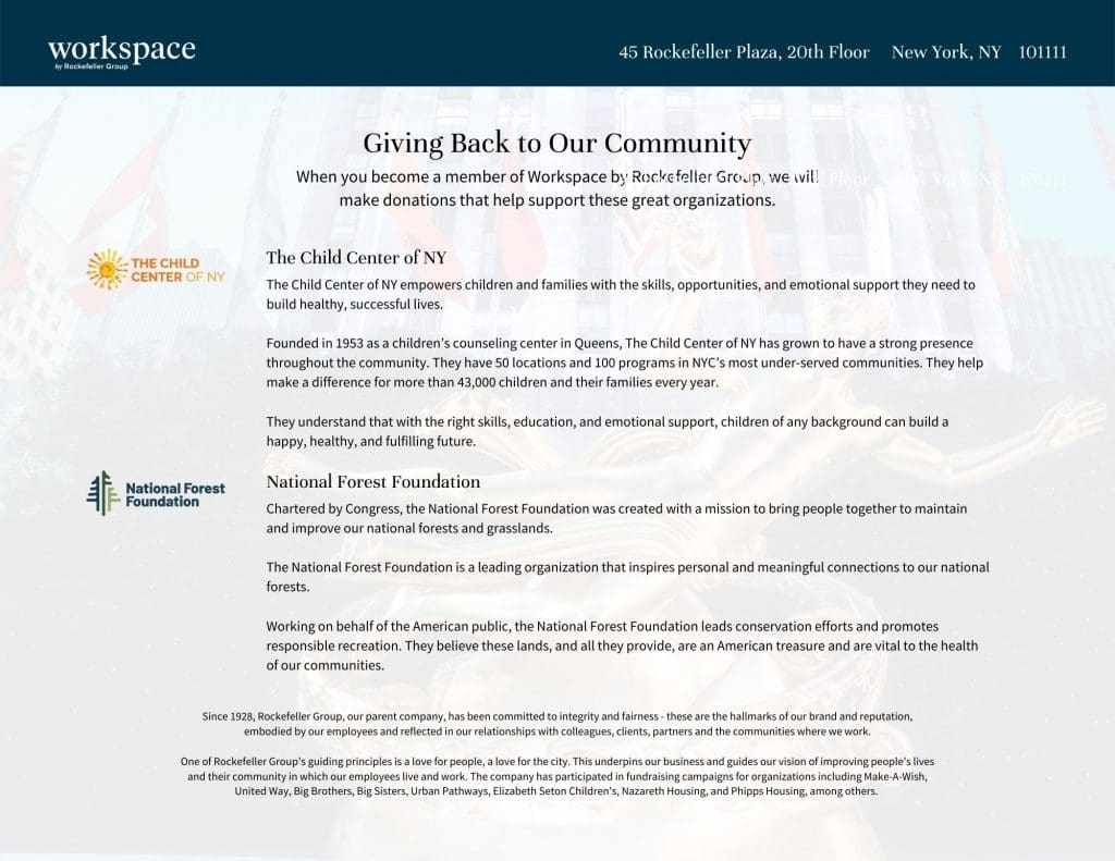 Workspace by Rockefeller Group – Overview